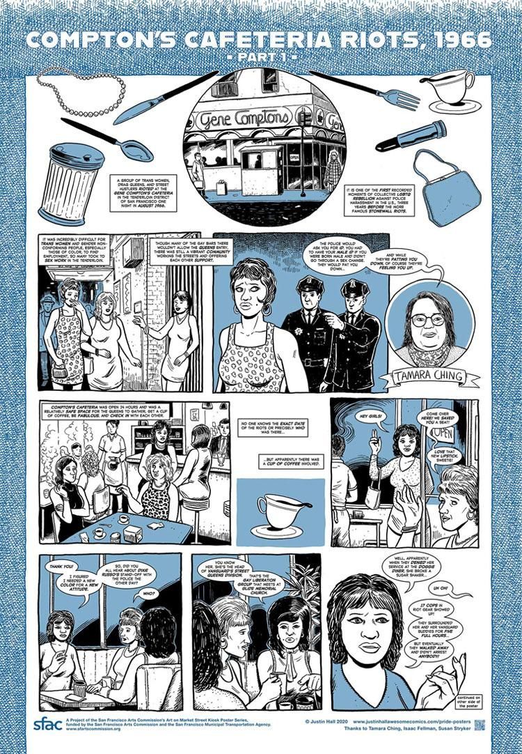 Queer Comic Art Featured on San Francisco Bus Kiosks